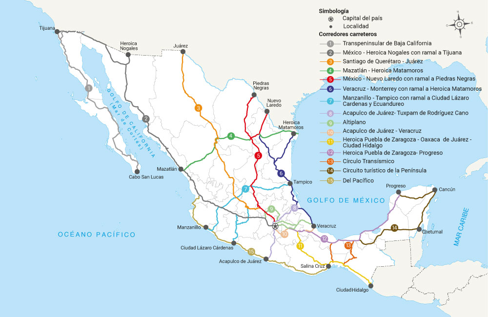 Mapa Del Sistema De Carreteras De California